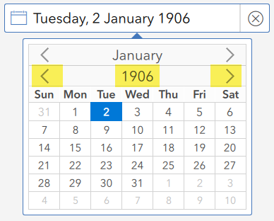 Wheel Date spinner back to 1900 - Esri Community