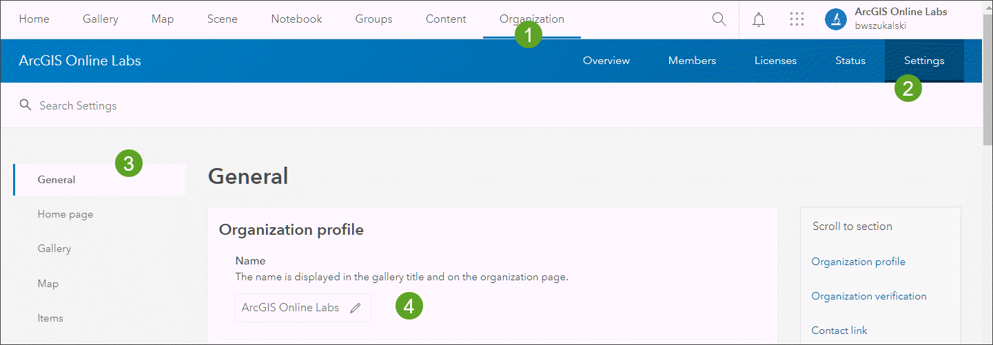 Change the name of my organization - Esri Community