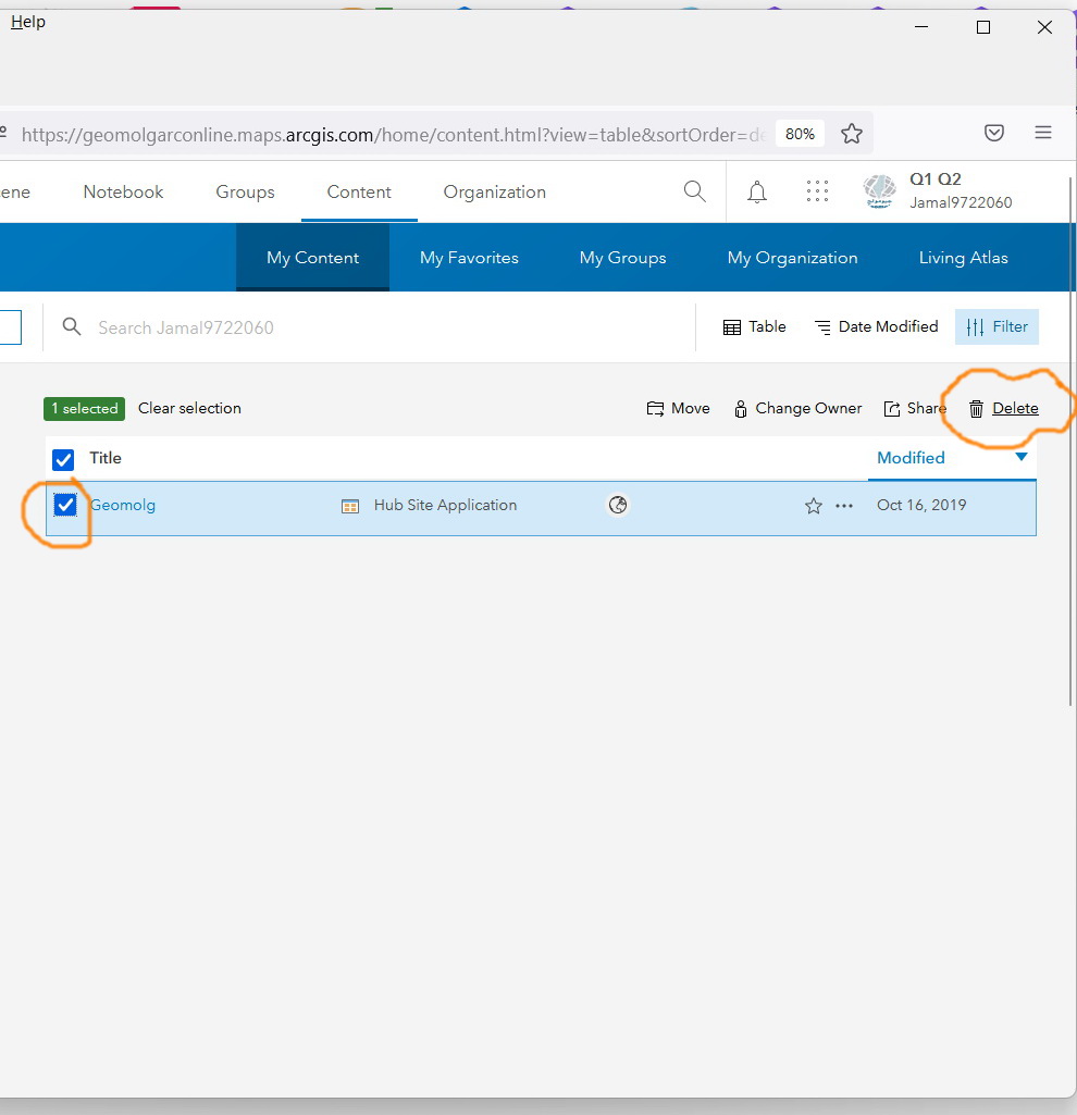 Solved: ArcGIS Online: How to delete content item of “hub ... - Esri Community