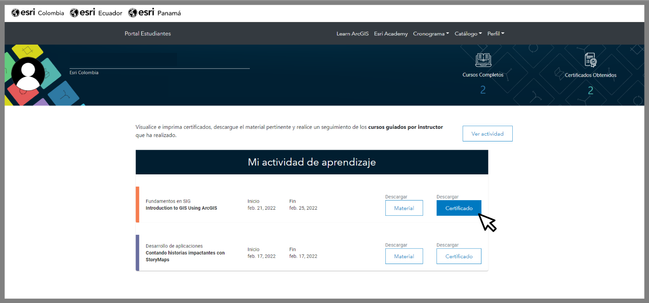 [Info] Guía para registro en la plataforma de entr... - Esri Community