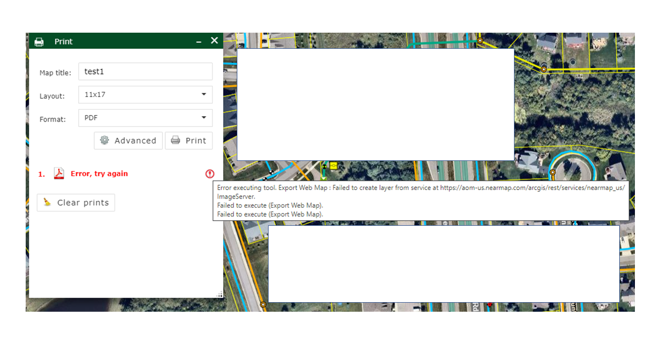 Print Widget with Custom Layout Crashes when NearM... - Esri Community