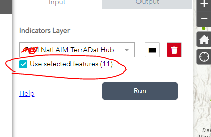 GP Tool widget ignores selected features - Esri Community