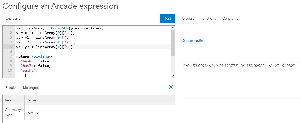 Solved: Create Line Geom from Coords - Esri Community