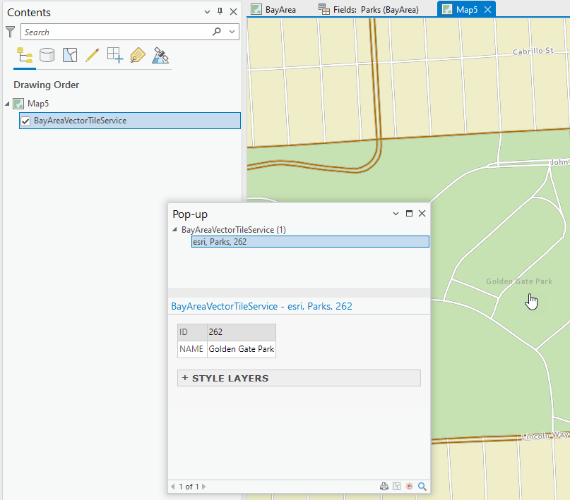 Vector Tile Layer Pop Ups Esri Community