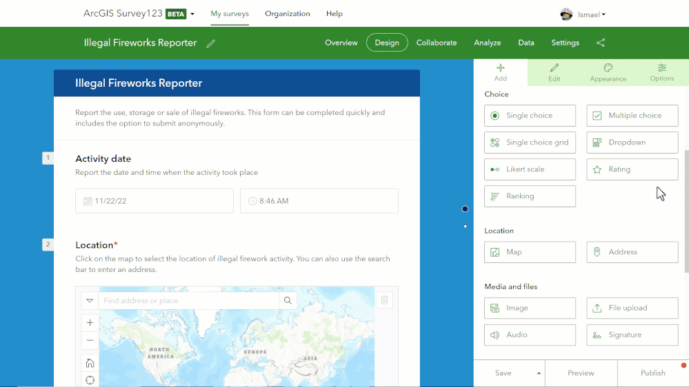 December 2022 Beta release of Survey123 available ... - Esri Community