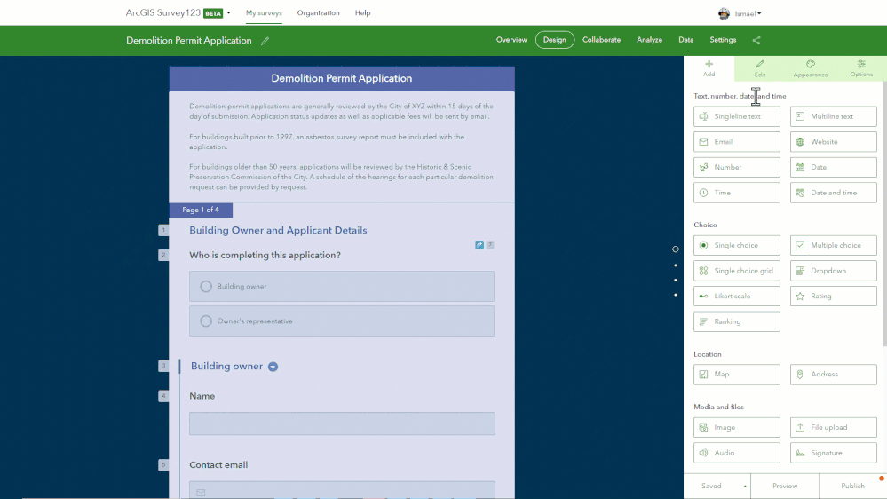 December 2022 Beta release of Survey123 available ... - Esri Community