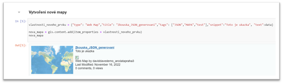 Tvorba webové mapy ze souboru JSON pomocí ArcGIS A... - Esri Community