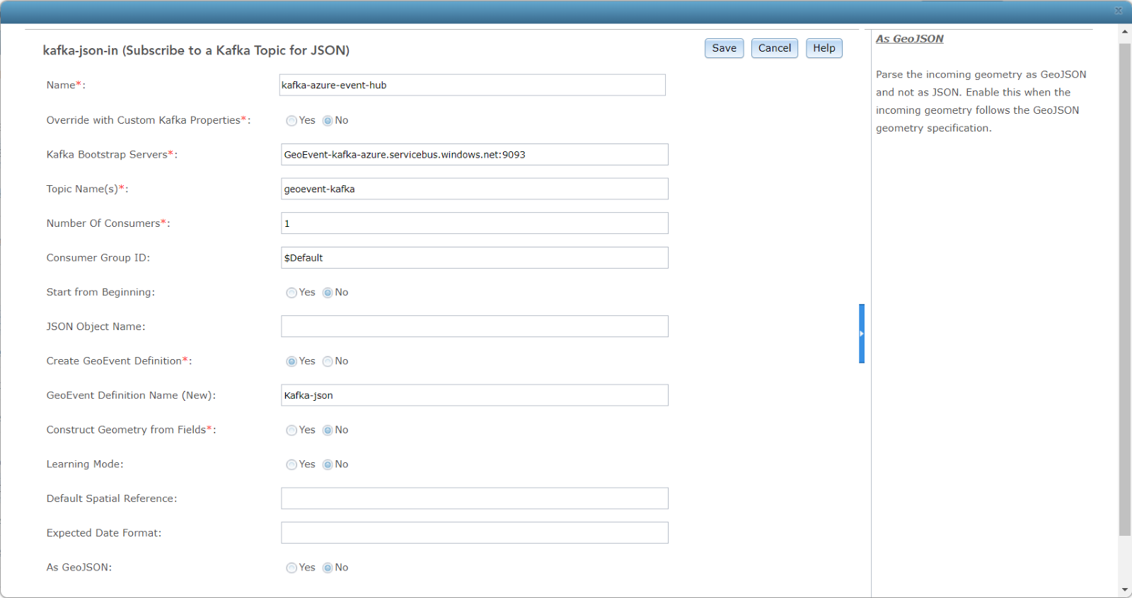 Working with Azure Event Hubs using Kafka Connecto... - Esri Community