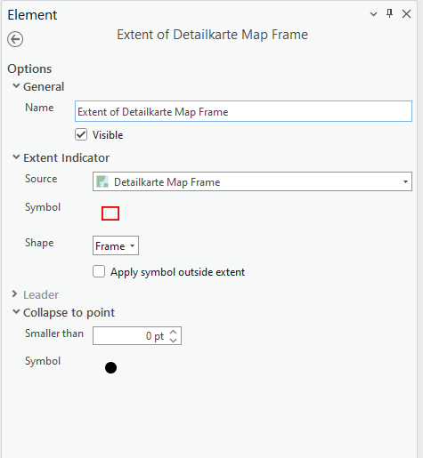 Extent indicator leader options greyed out - Esri Community