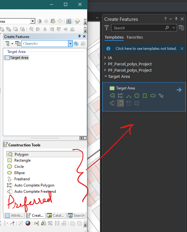 Option to show editing construction tools with nam... - Esri Community