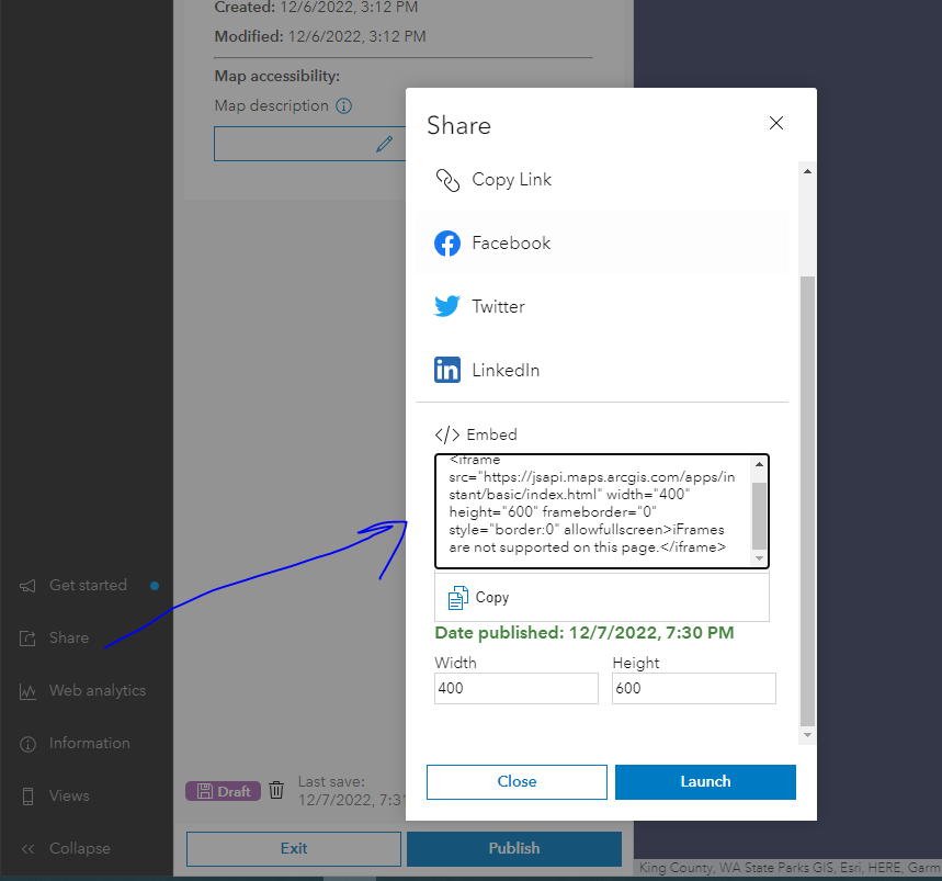Embed web map with hatched fill? - Esri Community