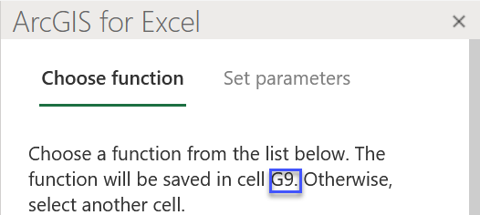 ArcGIS for Excel Function Builder - Access functio... - Esri Community