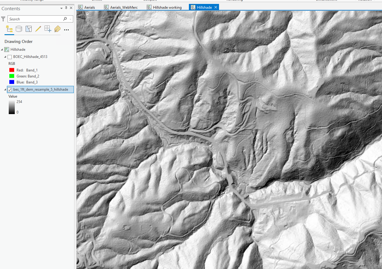 Creating tile cache from hillshade degrades qualit... - Esri Community