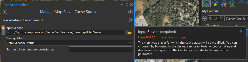 Tile Layer Stuck Building Cache - Esri Community