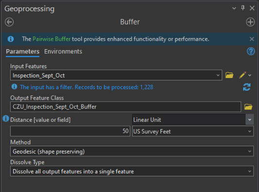 Buffer and then dissolve into multiple polygons (u... - Esri Community
