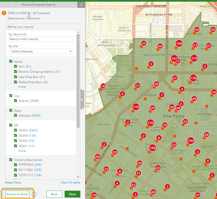 Solved: Business Locator report of maximum 250 records - Esri Community
