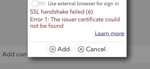 Survey 123 Connect 3.16.1 SSL error using windows ... - Esri Community