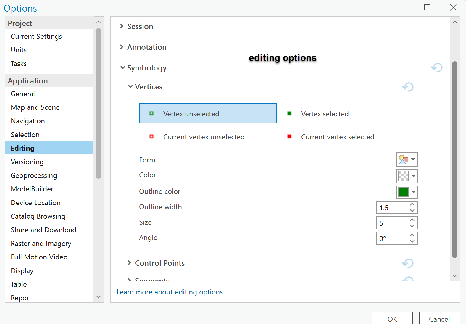 Solved: Vertices not displaying when editing vertices. - Esri Community Solved: Vertices not displaying when editing vertices. - Esri Community