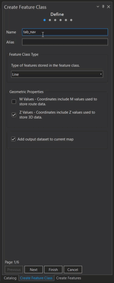 Create Feature Class wizard: get to 'Import' butto... - Esri Community