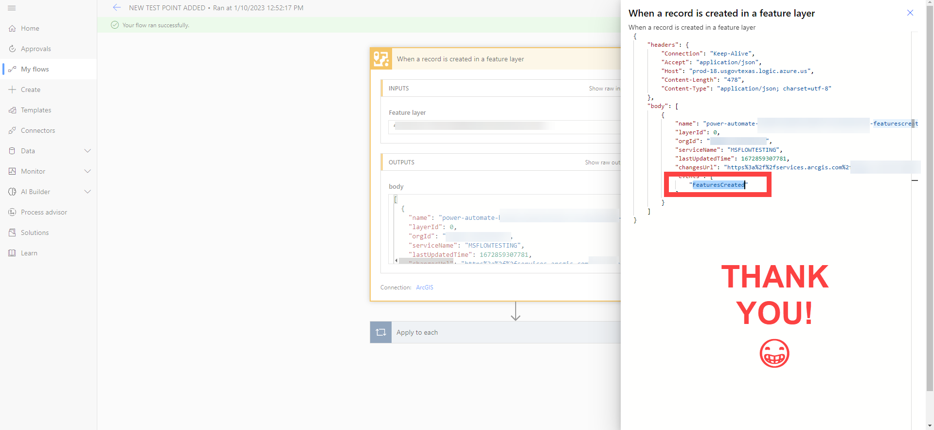 Solved: "when a record is created in a feature layer" also... - Esri Community