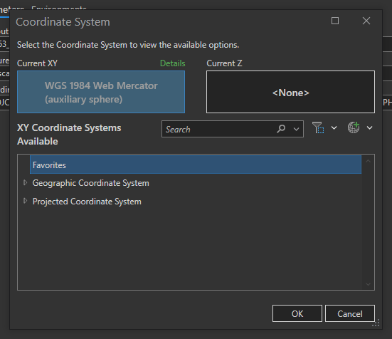 Select coordinate systems used in project maps fro... - Esri Community