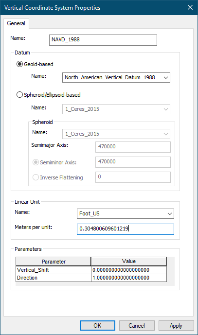 Solved: NAVD 1988 Missing from Vertical Coordinate System - Esri Community