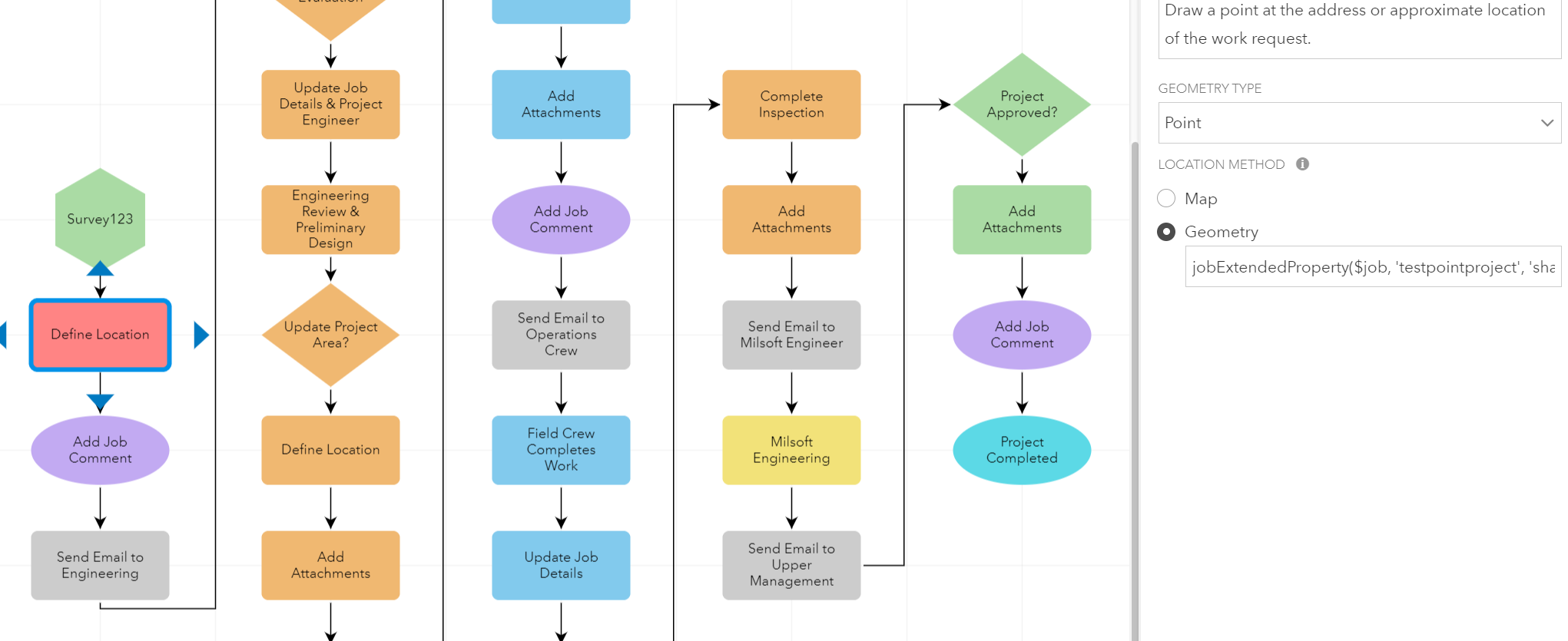 Solved: Define Location from Survey123 Polygon in Workflow... - Esri Community
