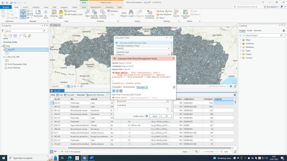 Help needed: Attempted to group habitats within ag... - Esri Community