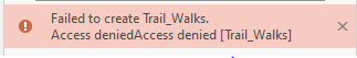 Failed to Create (feature) Access Denied [feature] - Esri Community