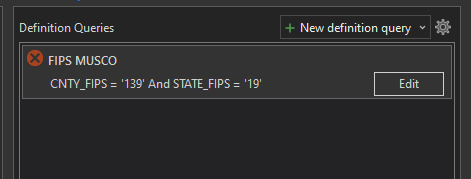 Definition Query Icon in Table of Contents - Esri Community