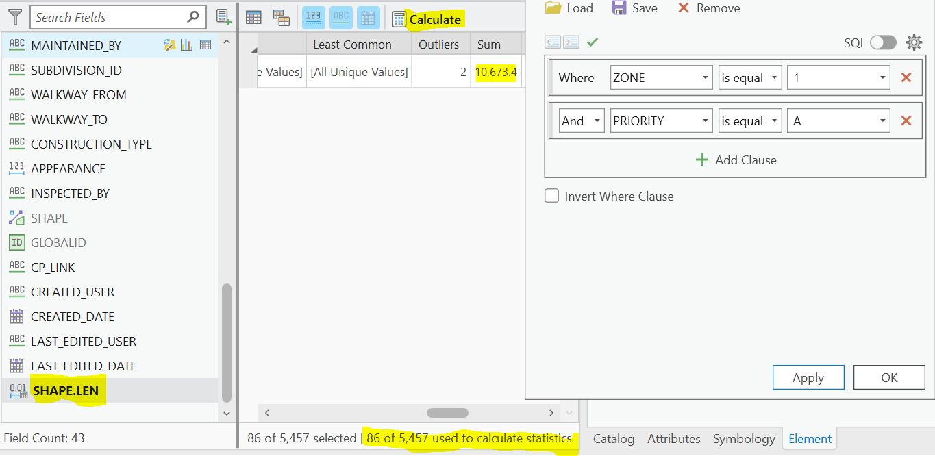 Solved: ArcGIS Pro Statistics on Selected Records - Esri Community