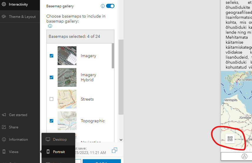 Portfolio App - Basemap gallery button doesnt appe... - Esri Community