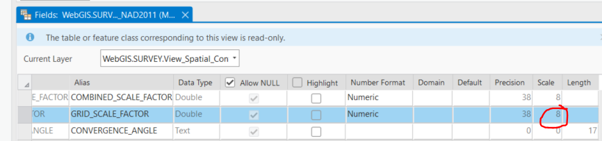 Pro not respecting database field scale settings - Esri Community