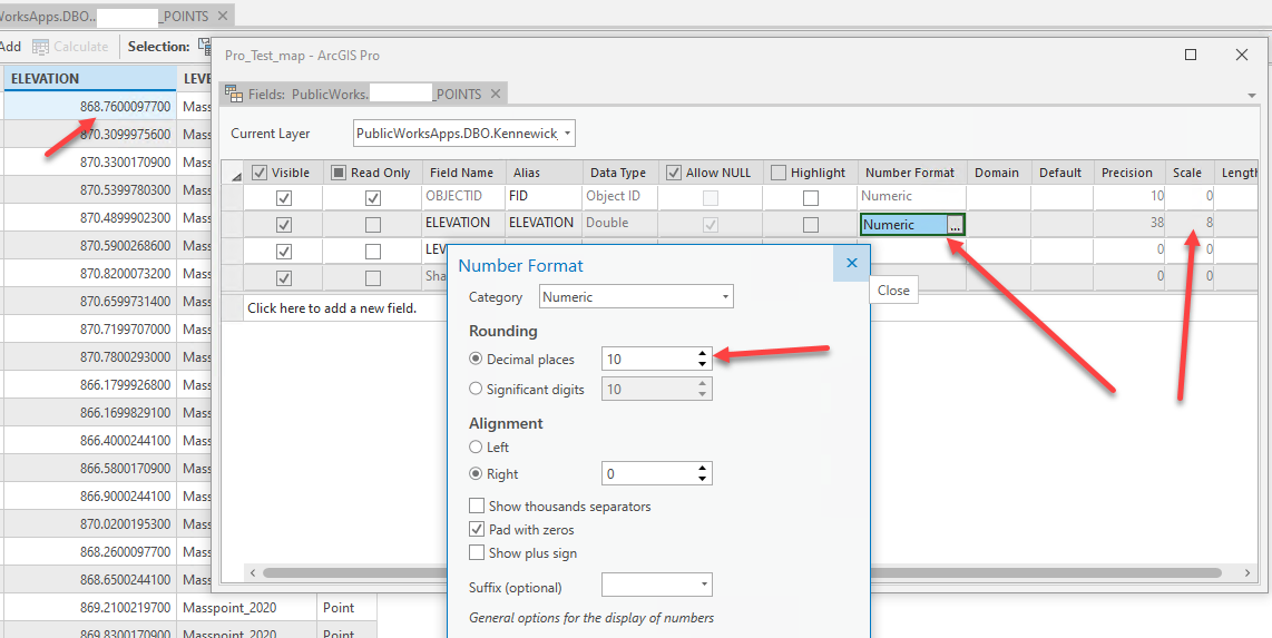 Pro not respecting database field scale settings - Esri Community