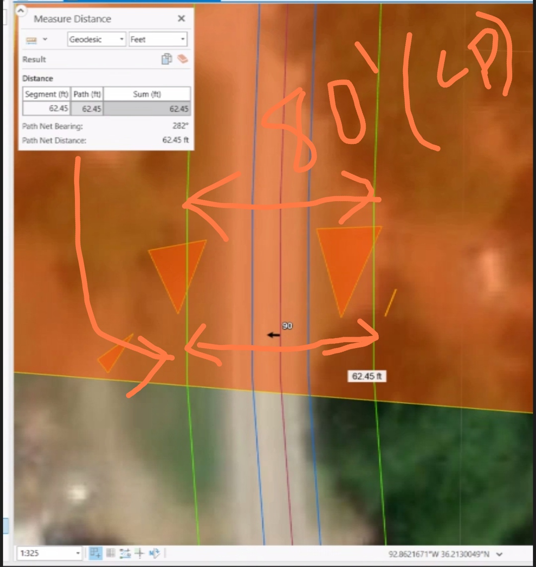 Distance varies after Copy parallel of road lines - Esri Community