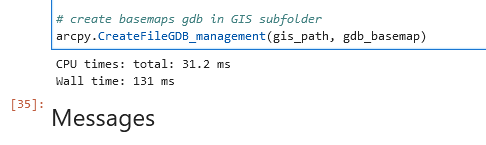 Solved: unwanted arcpy messages in jupyter notebooks - Esri Community