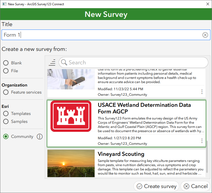 Wetland delineation FieldMaps data entry form - Esri Community