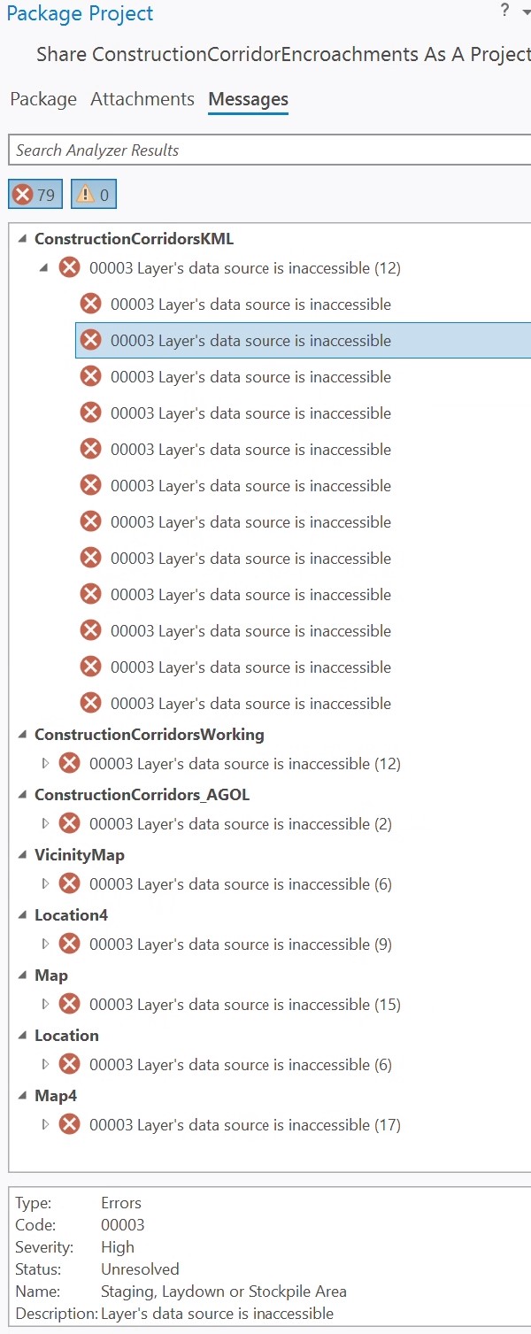 Project Packaging in Pro blocked by errors over no... - Esri Community