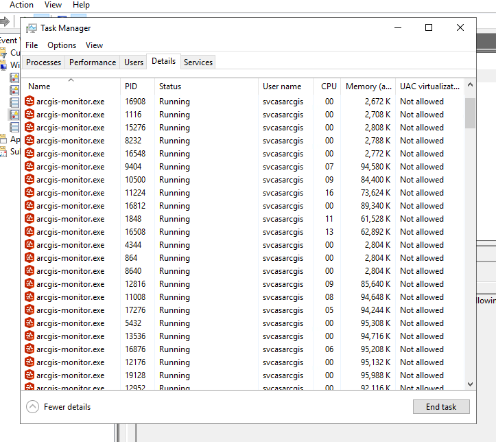 Solved: Monitor Service won't stay running - Esri Community