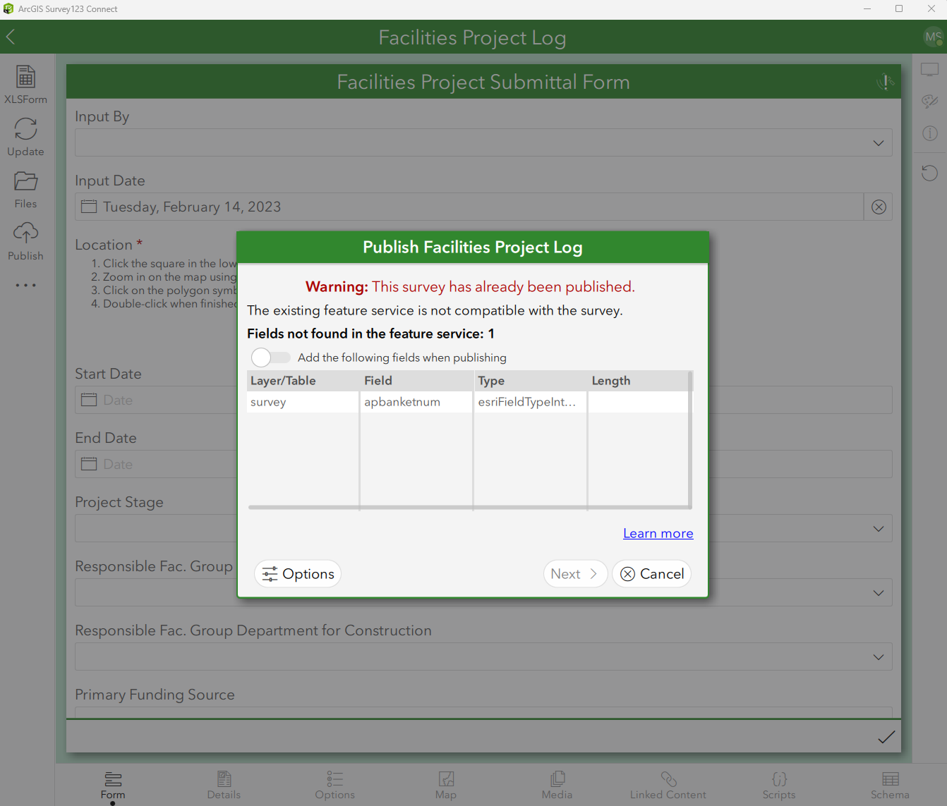 Re-publish from Survey123 Connect - Esri Community