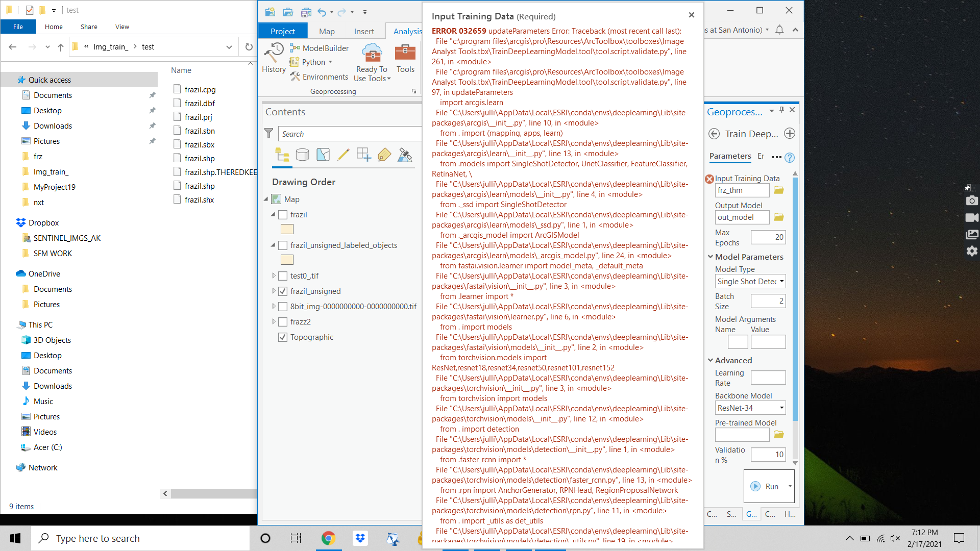 train deep learning model error 032659 - Esri Community train deep learning model error 032659 - Esri Community