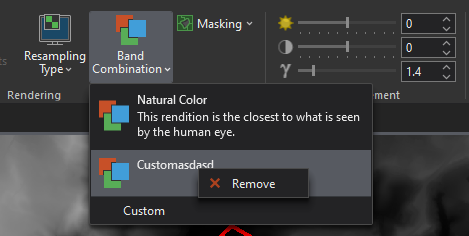Solved: How to delete a custom Band Combination - Esri Community