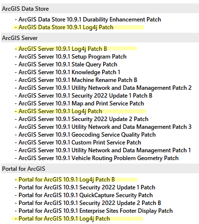 ArcGIS server log4j CVE-2021-44228 log4j - Esri Community