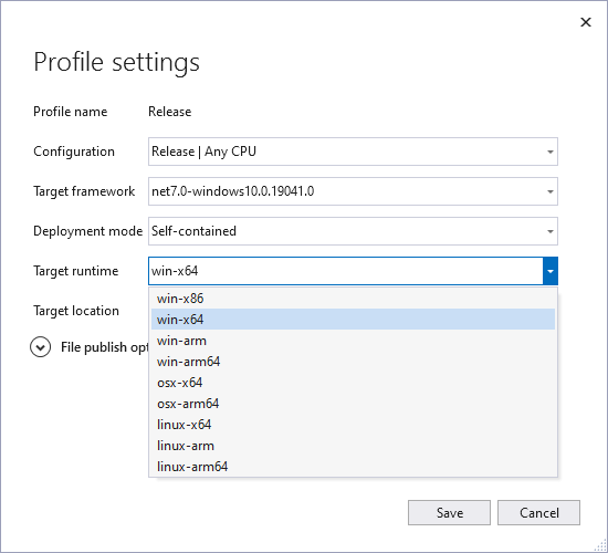 Solved: Publish/Deploy self-contained win-x64 not working ... - Esri Community