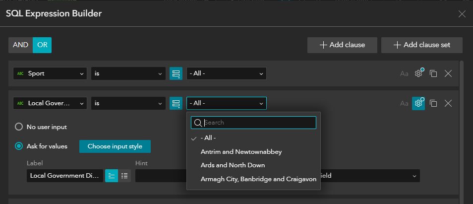 Solved: Filter Widget - Multiple Selection - Esri Community