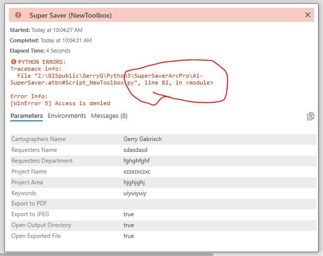 Scripting tool does not return line error consiten... - Esri Community