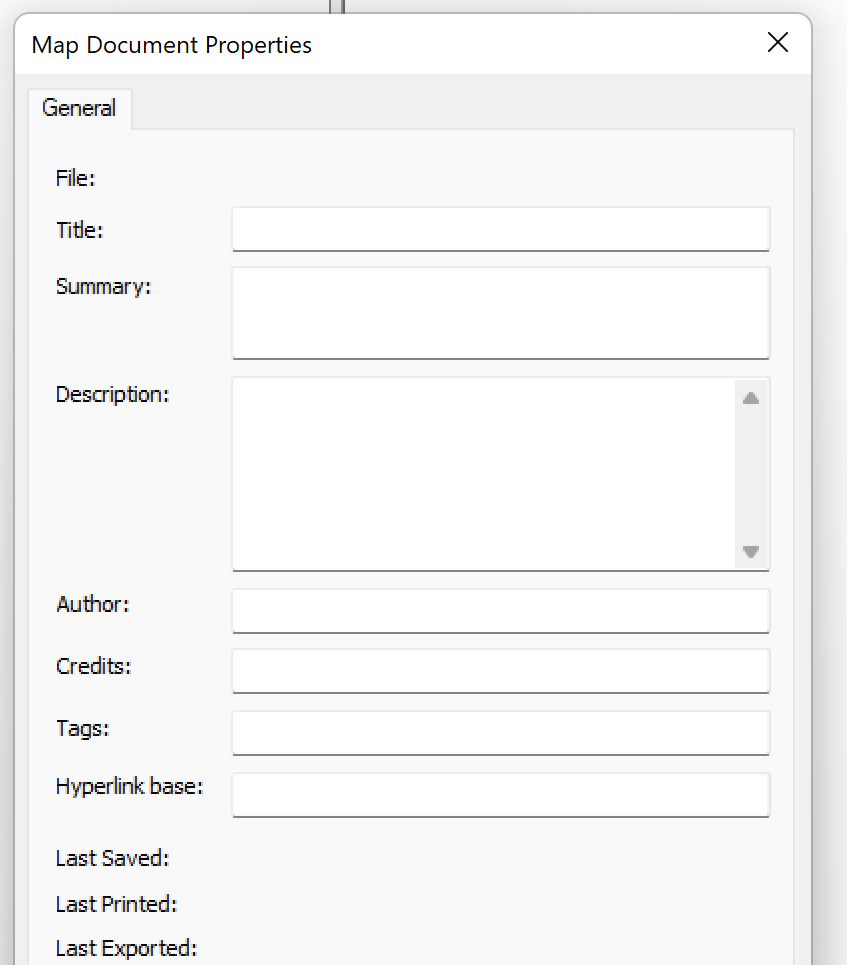 Edit Map Service Metadata: "Document Info" - Esri Community
