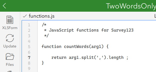 Solved: Restrict text field by two words only - Esri Community