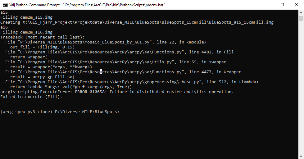 raster fill tool with DEM 30m - Esri Community