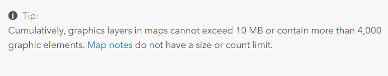 Get rid of 10MB Map graphics layer size limit - Esri Community